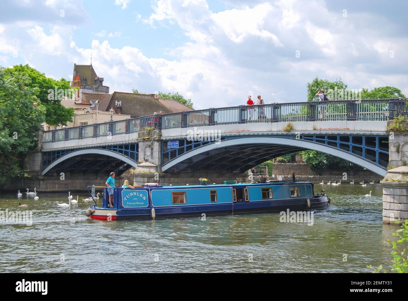 Windsor Bridge from riverside, Eton, Berkshire, England, United Kingdom ...