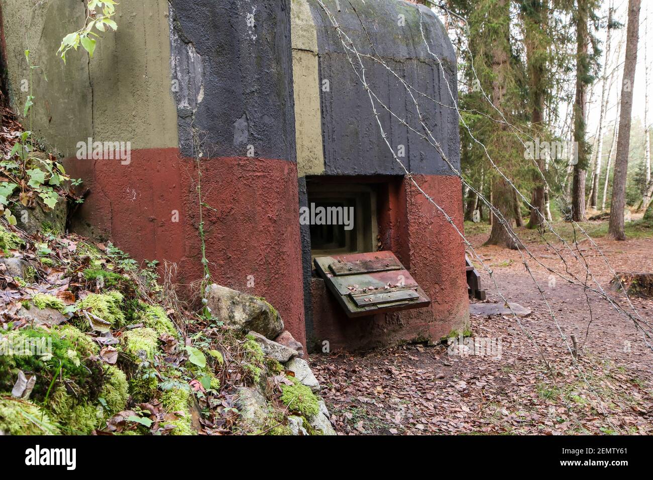 A picture of an old concrete pillbox from czech fortification. Never ...