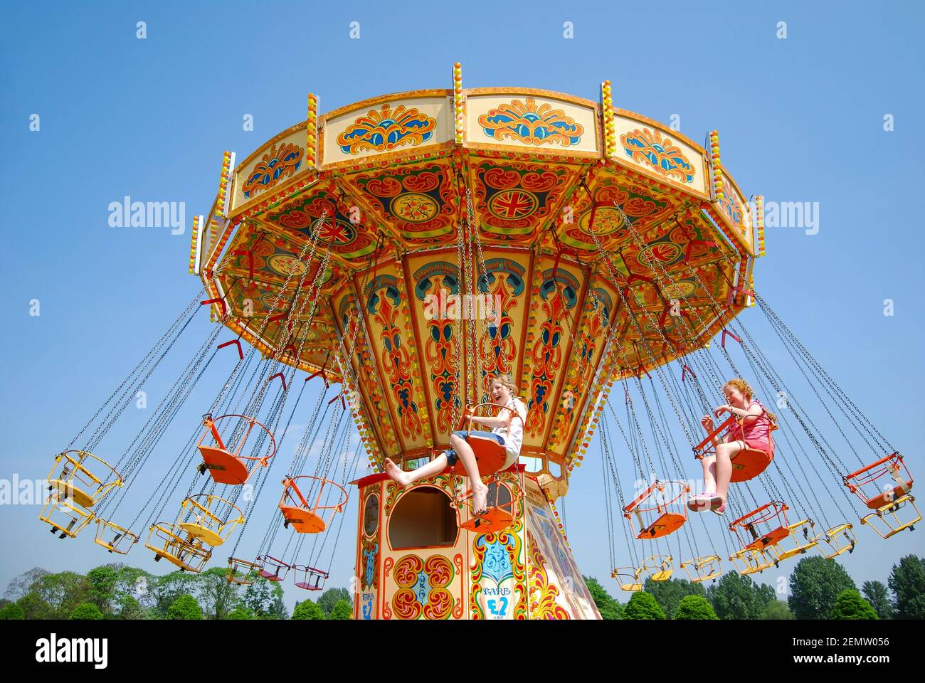 Swing carousel at the royal windsor horse show hi-res stock photography ...