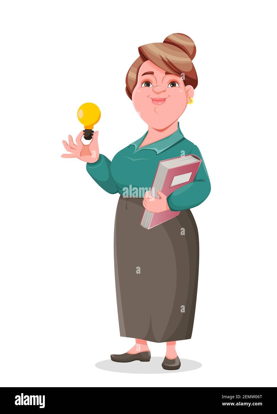 Middle aged teacher Stock Vector Images - Alamy