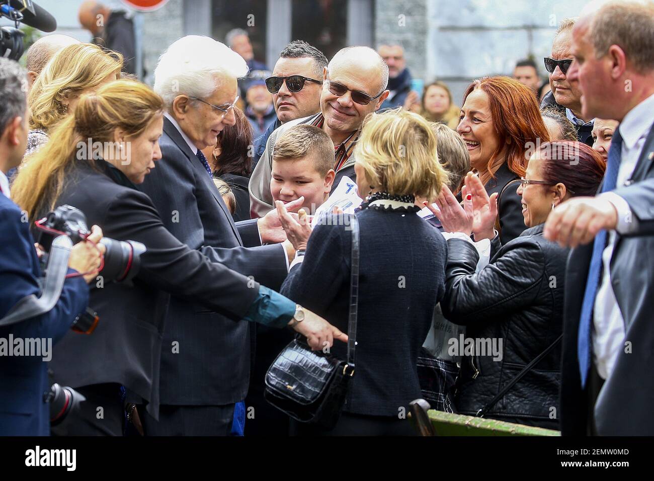 The President of the Italian Republic Mattarella and the President of ...