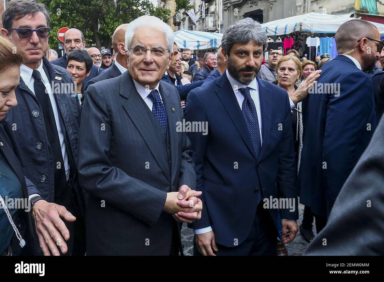The President of the Italian Republic Mattarella and the President of ...