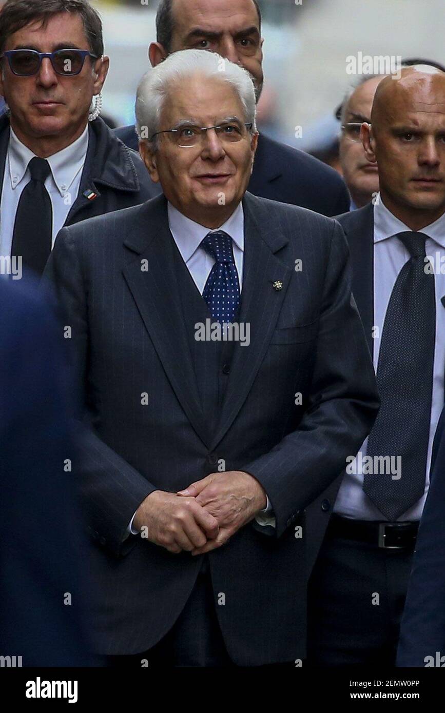 The President of the Italian Republic Mattarella and the President of ...