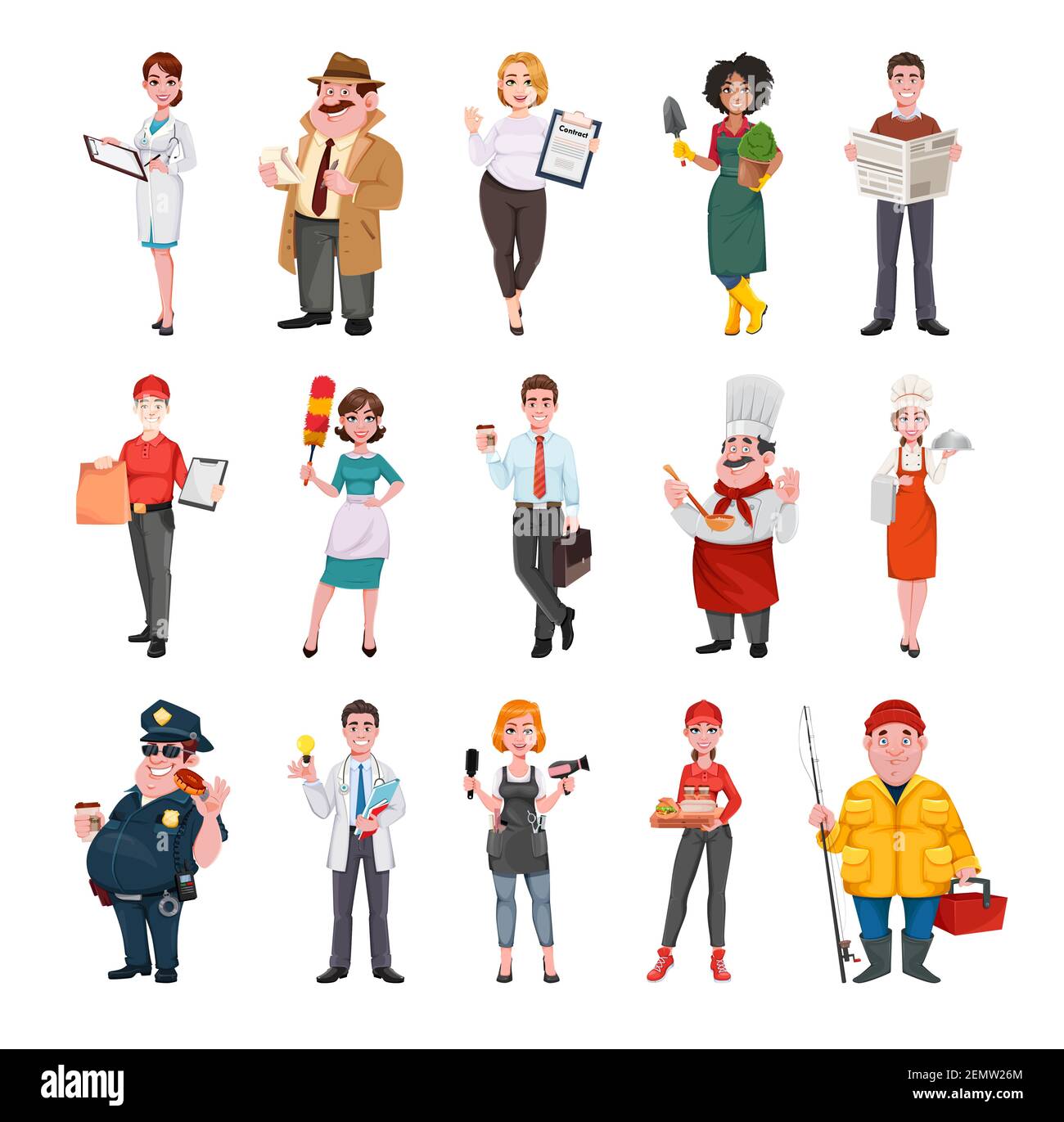 Stock vector successful people of different professions. Men and women ... Stock vector successful people of different professions. Men and women ...