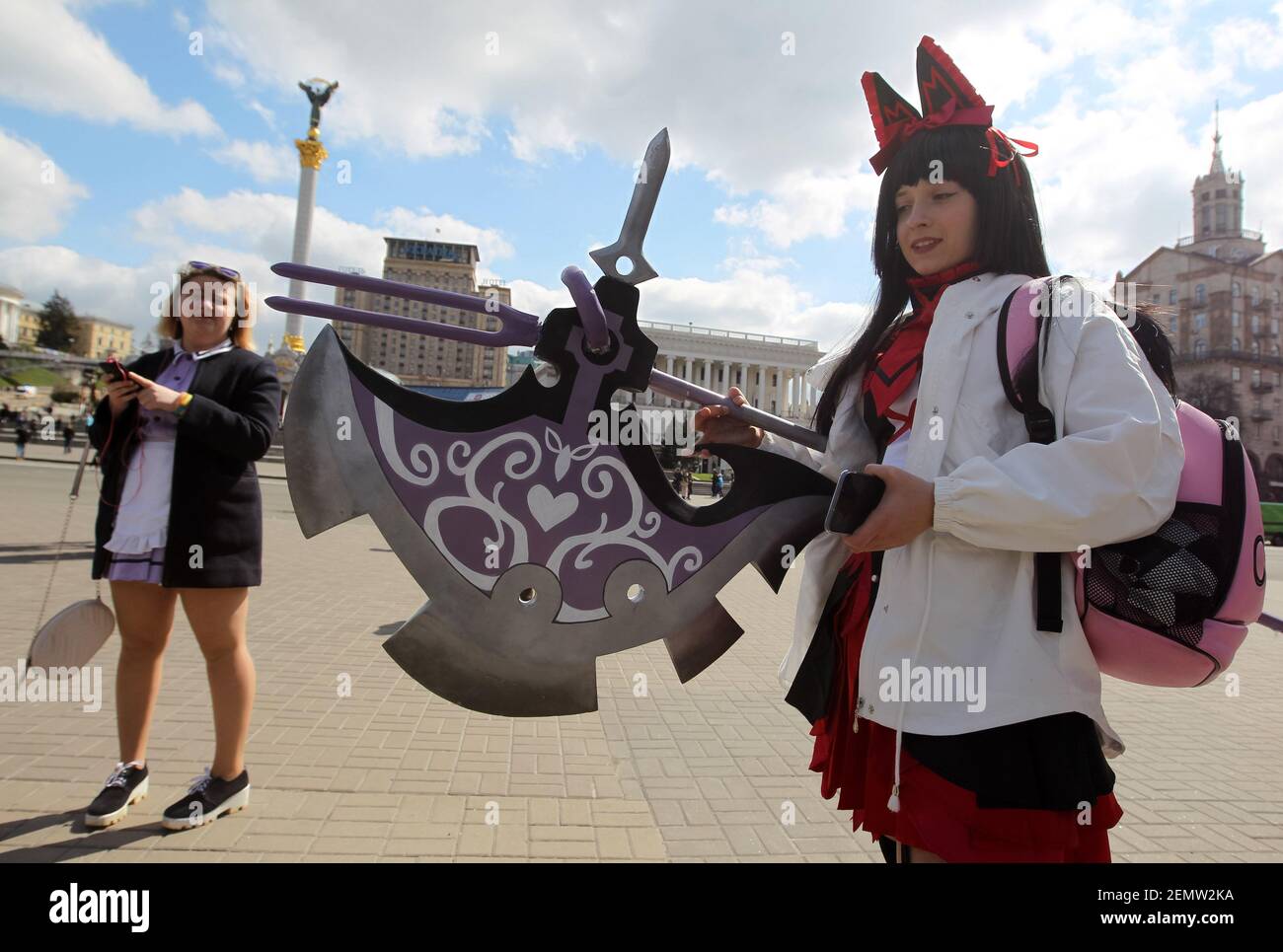 A youth dressed in costume of anime character is seen attending the ...