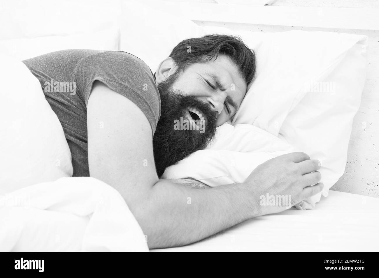 Wake up tired Black and White Stock Photos & Images - Alamy