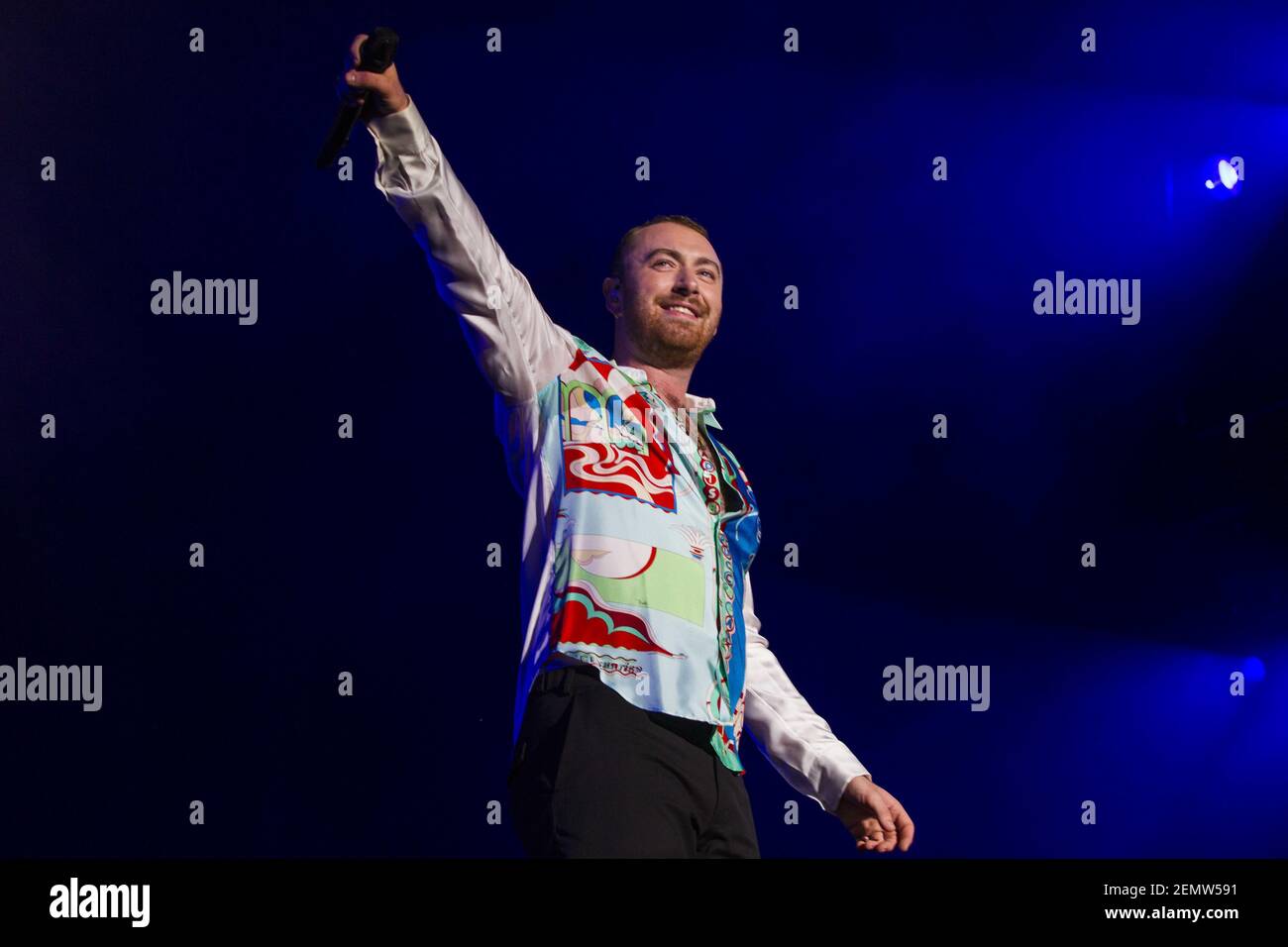Presentation of the British singer Sam Smith on Apr. 5, 2019 , the ...