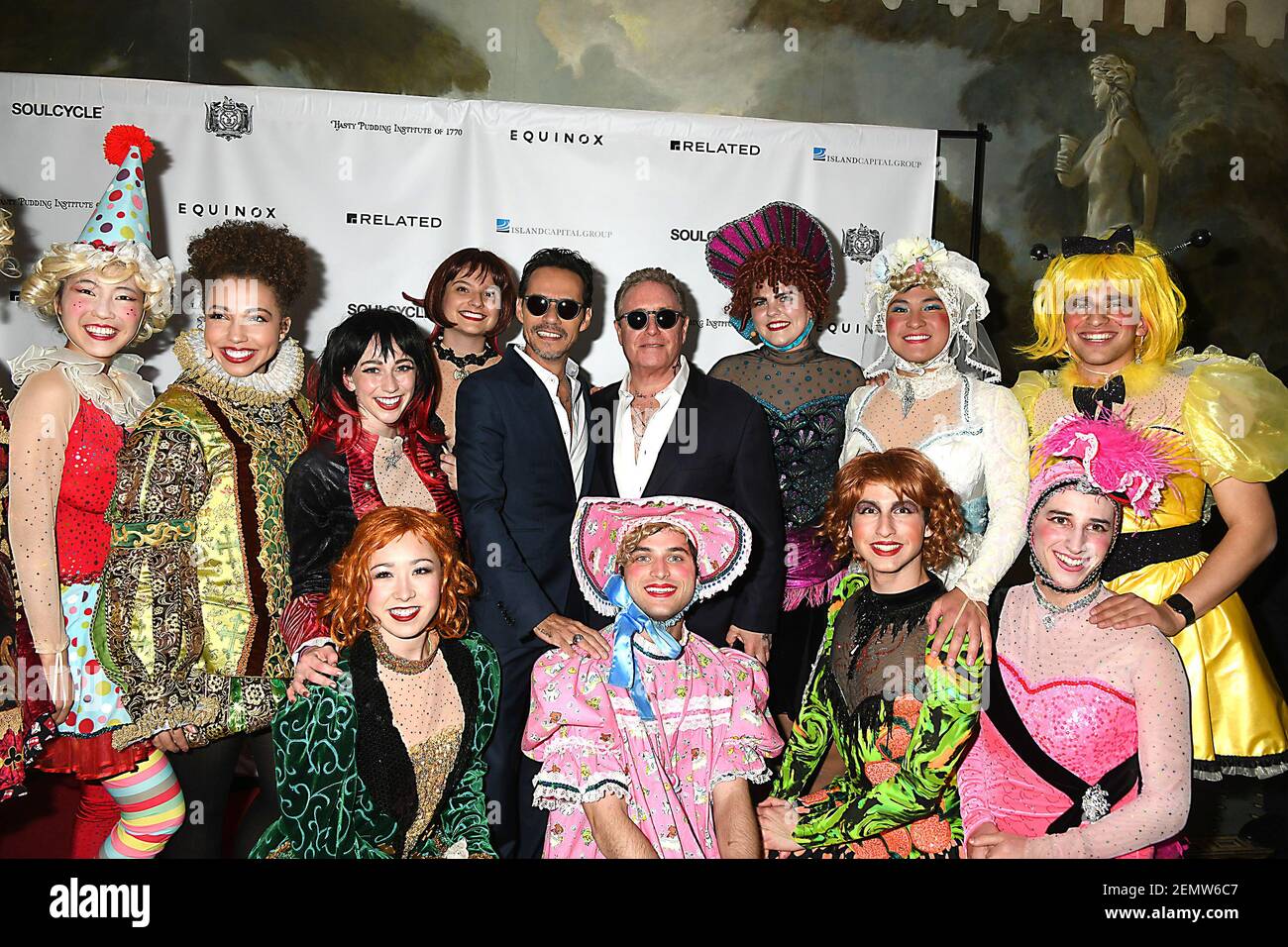 Marc Anthony and Andrew Farkas & Hasty Pudding Performers attend the ...