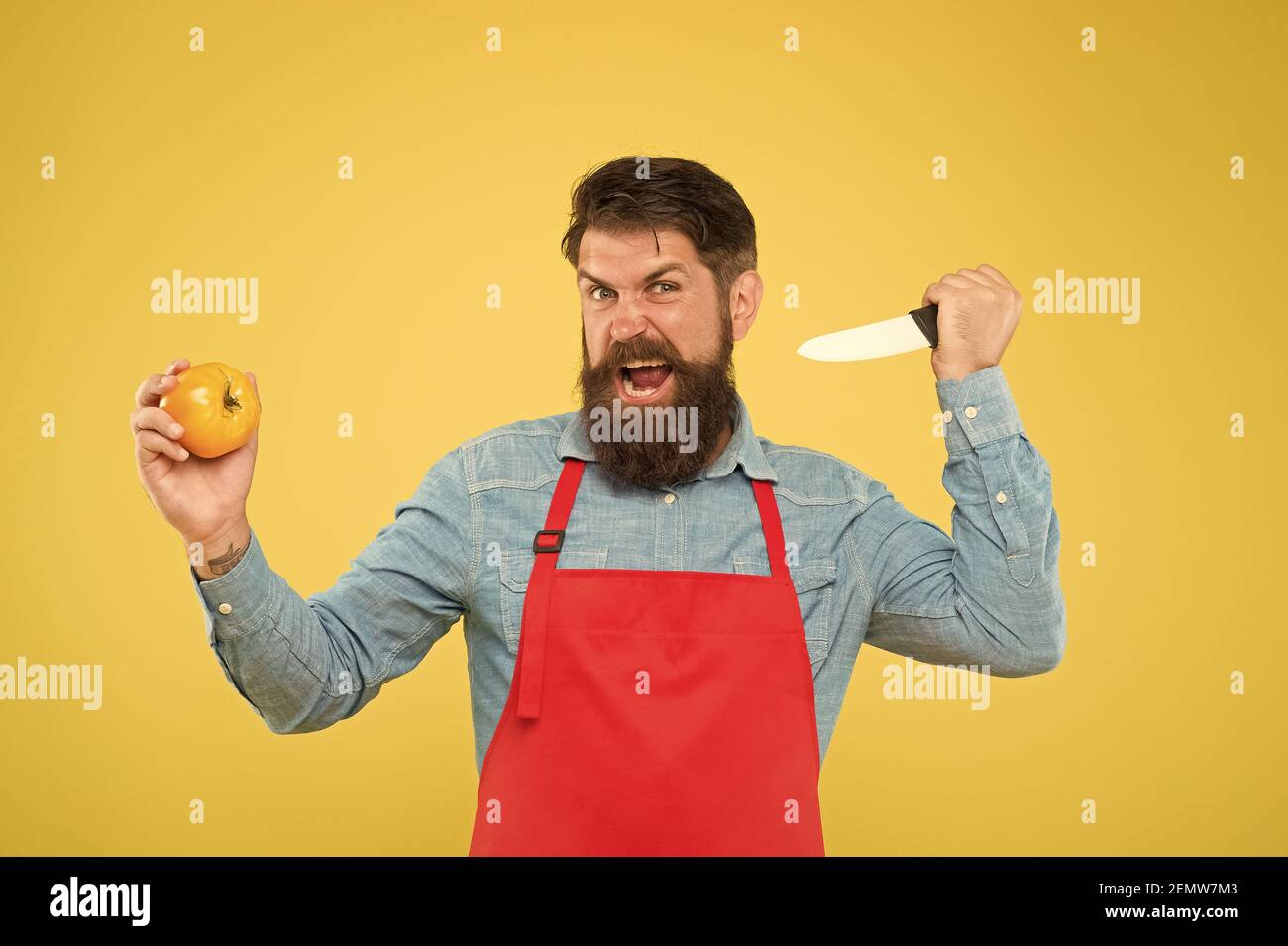 Aggressive chef hi-res stock photography and images - Alamy