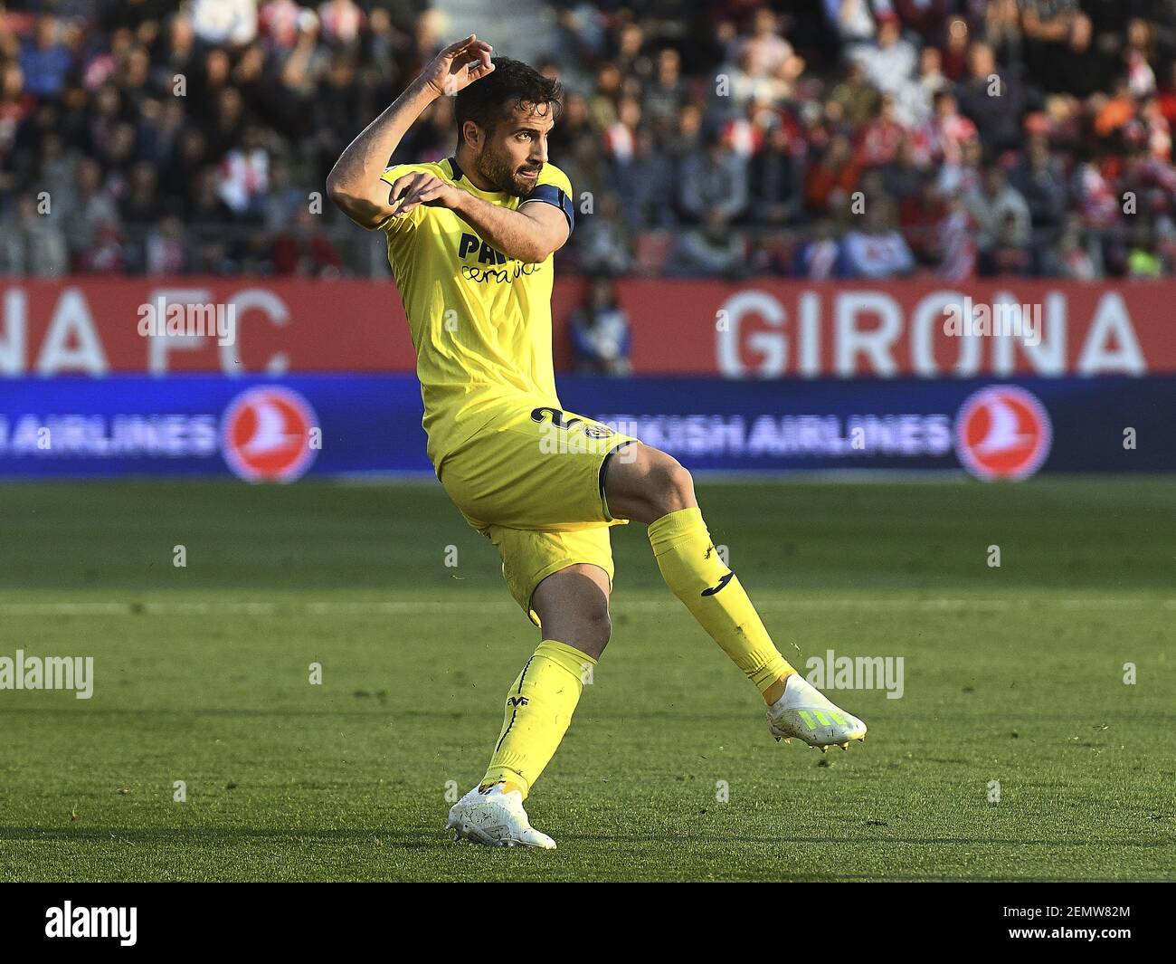 Mario Gaspar of Villarreal CF during the match between Girona FC vs ...