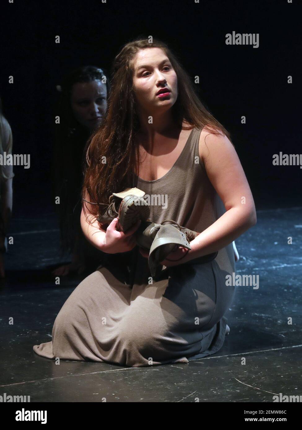 Non Exclusive: KYIV, UKRAINE - FEBRUARY 24, 2021 - An actress is seen ...