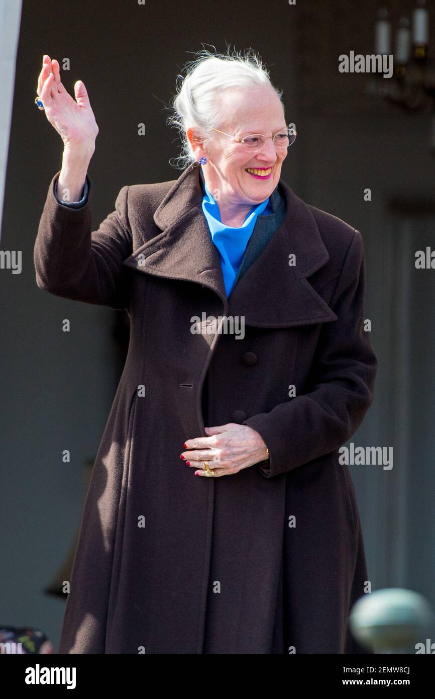 Queen Margarethe of Denmark during the celebrations of Queen Margarethe ...