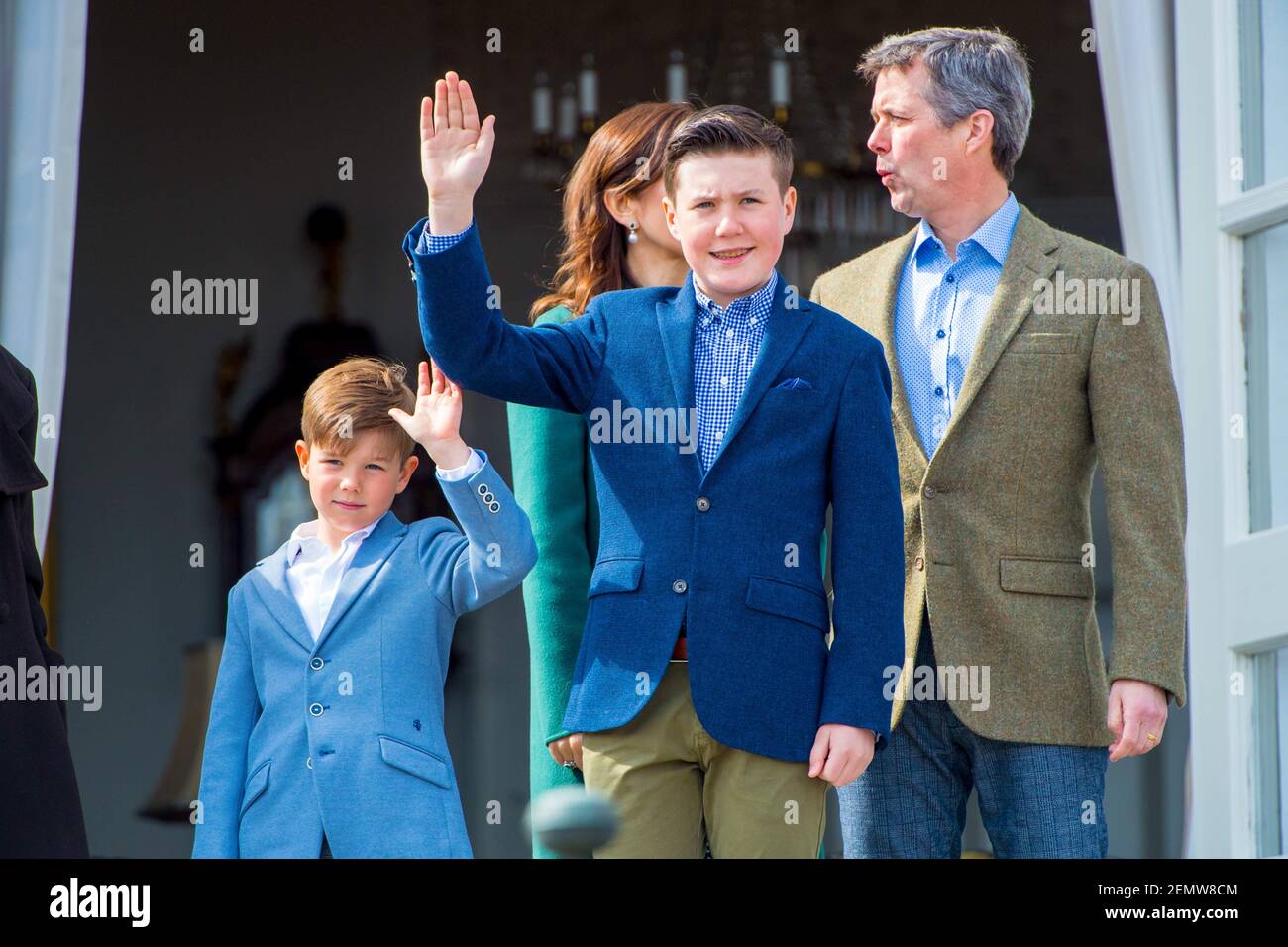 Crown Prince Frederik, Crown Princess Mary, with their children Prince ...