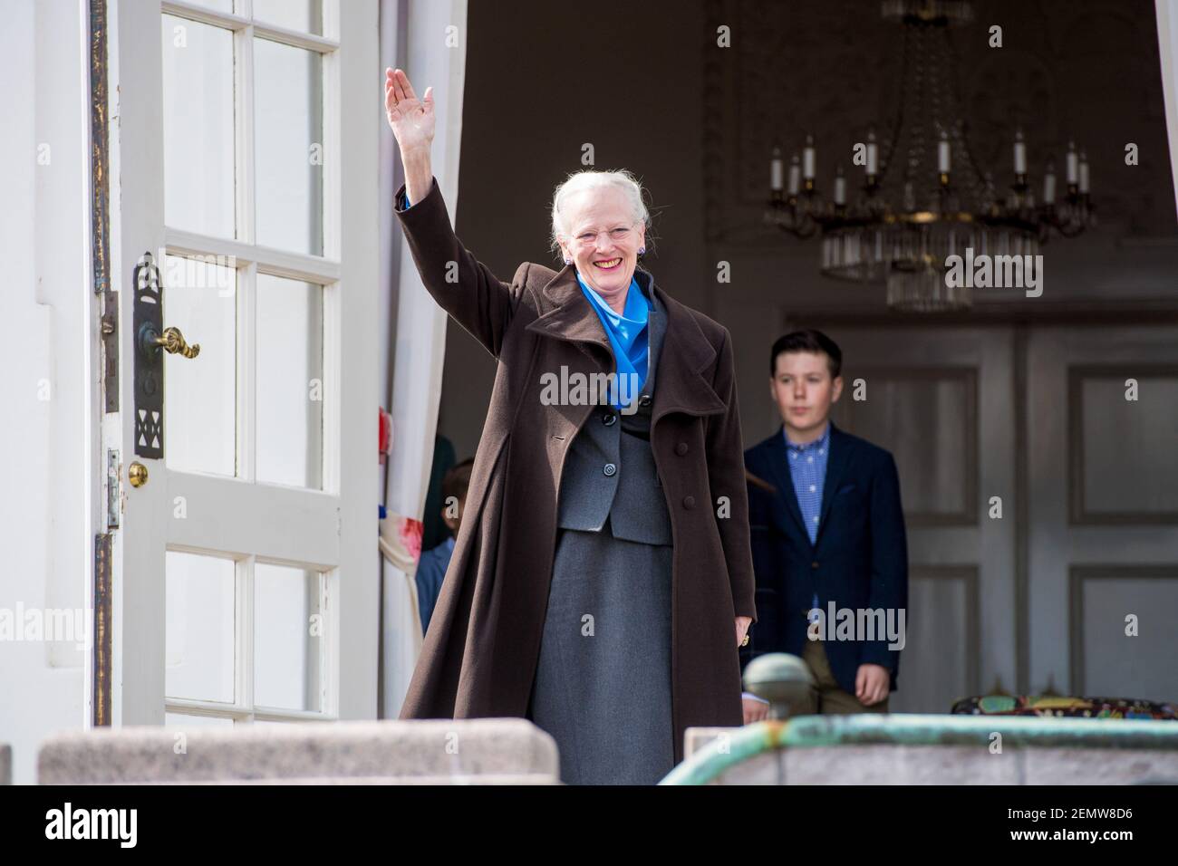 Queen Margarethe of Denmark during the celebrations of Queen Margarethe ...