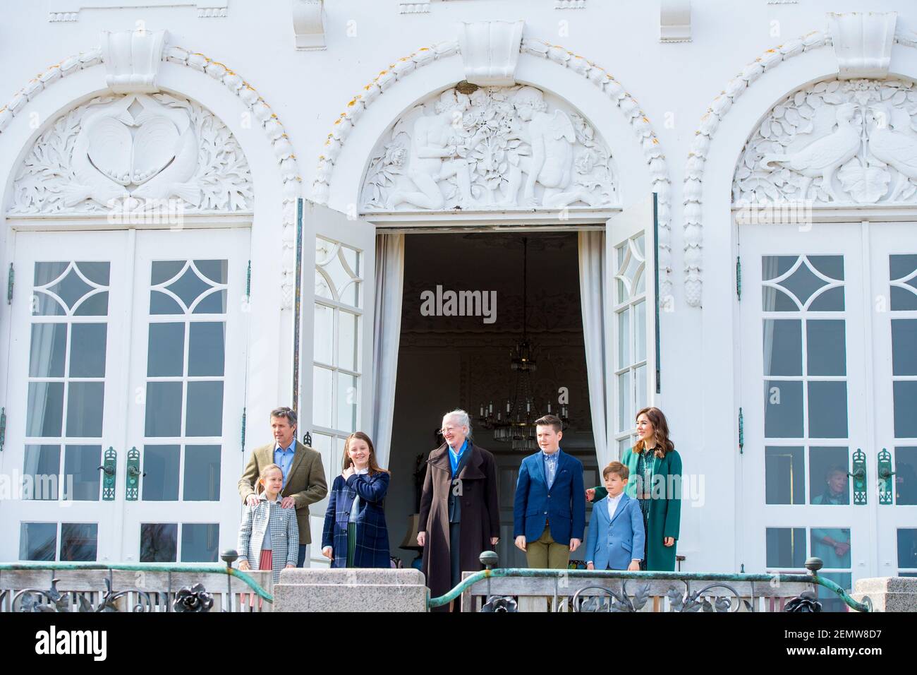Queen Margarethe of Denmark, Crown Prince Frederik, Crown Princess Mary ...