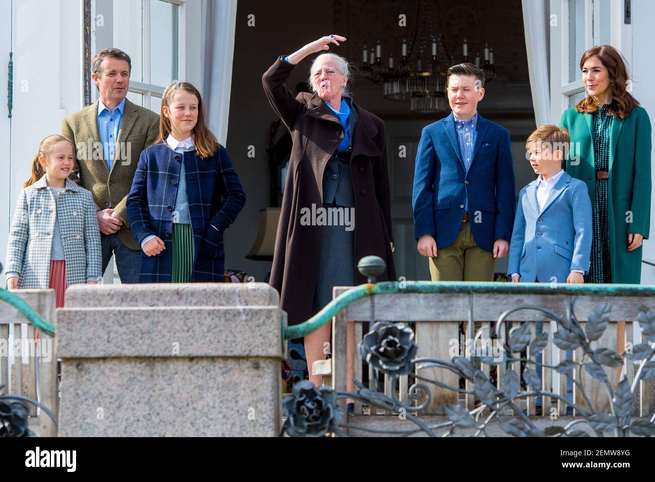 Queen Margarethe of Denmark, Crown Prince Frederik, Crown Princess Mary ...