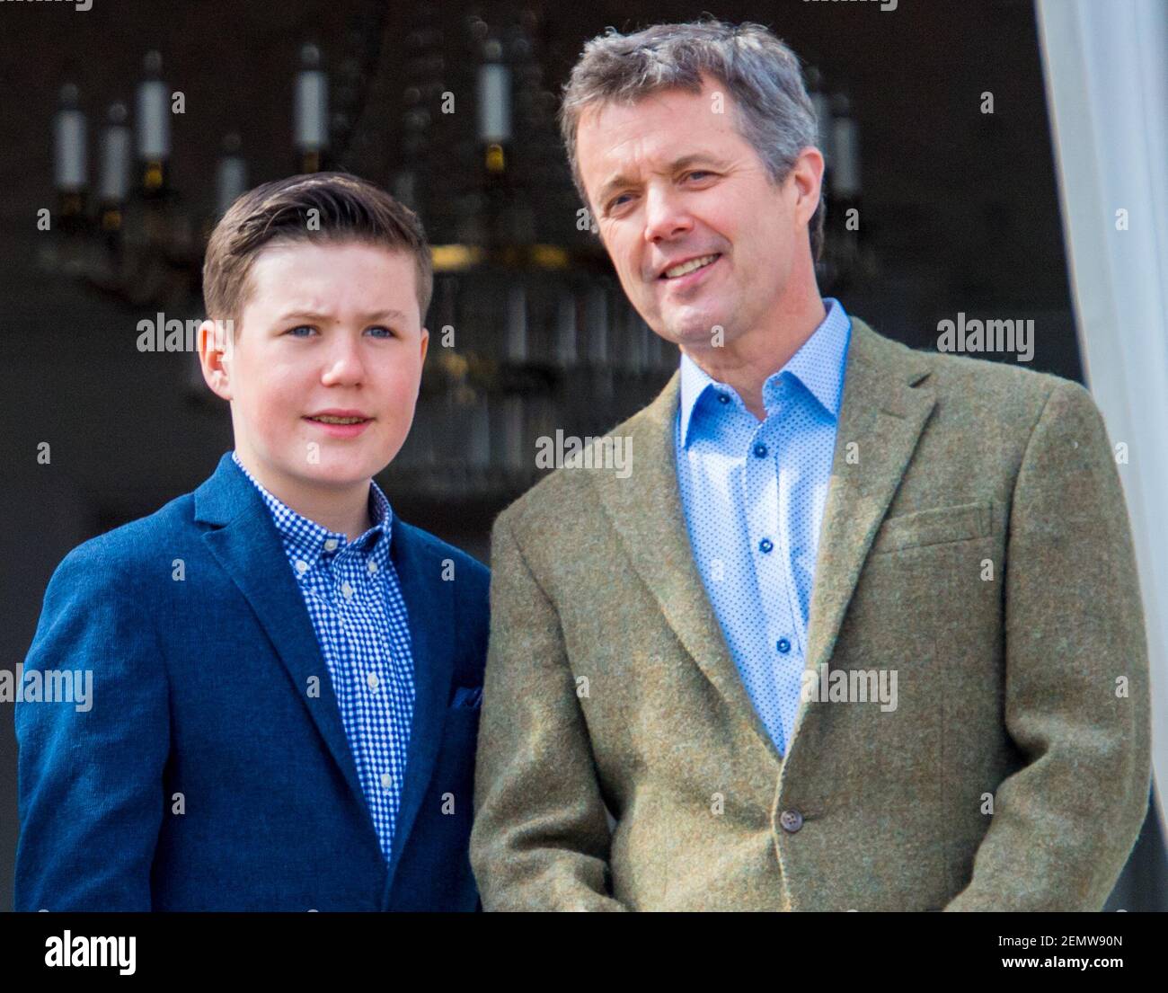 Crown Prince Frederik and prince Christian during the celebrations of ...