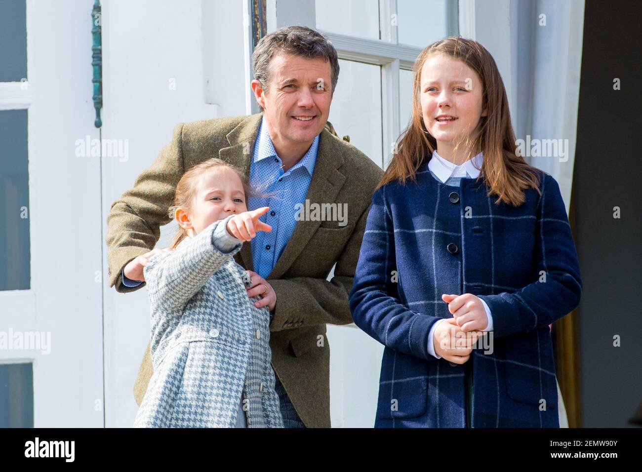 Crown Prince Frederik with Princess Isabella and Princess Josephine ...