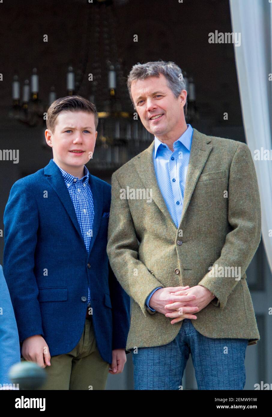 Crown Prince Frederik and prince Christian during the celebrations of ...