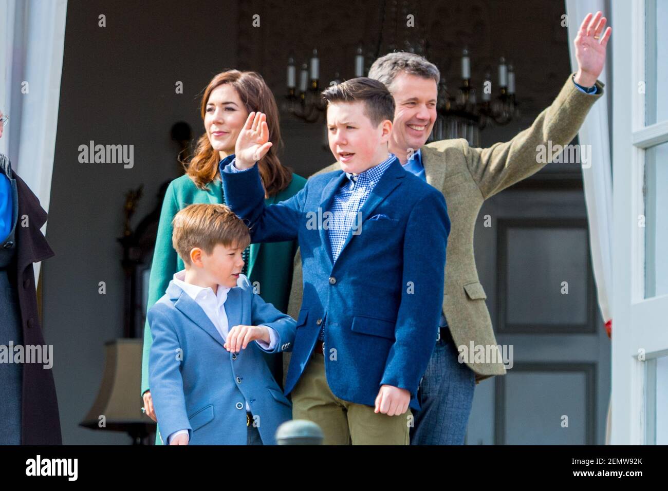 Crown Prince Frederik, Crown Princess Mary, with their children Prince ...