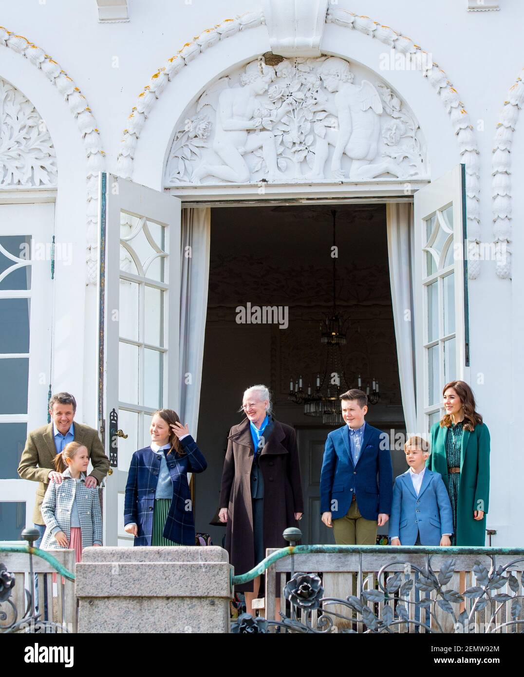 Queen Margarethe of Denmark, Crown Prince Frederik, Crown Princess Mary ...