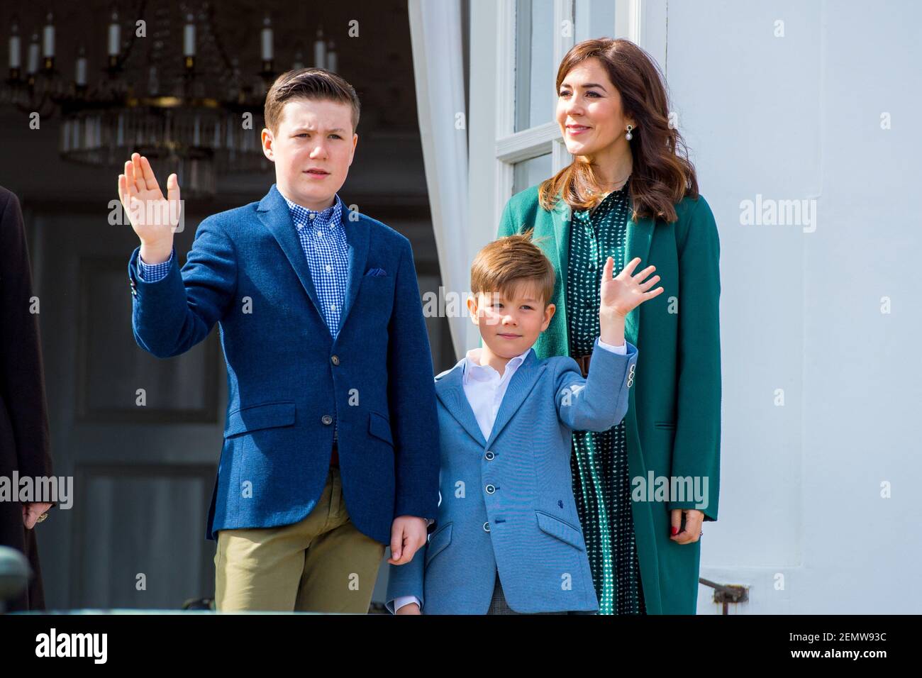 Crown Princess Mary, with Prince Christian and Prince Vincent during ...