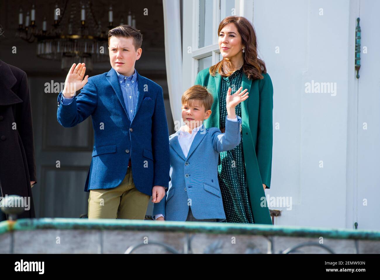 Crown Princess Mary, with Prince Christian and Prince Vincent during ...