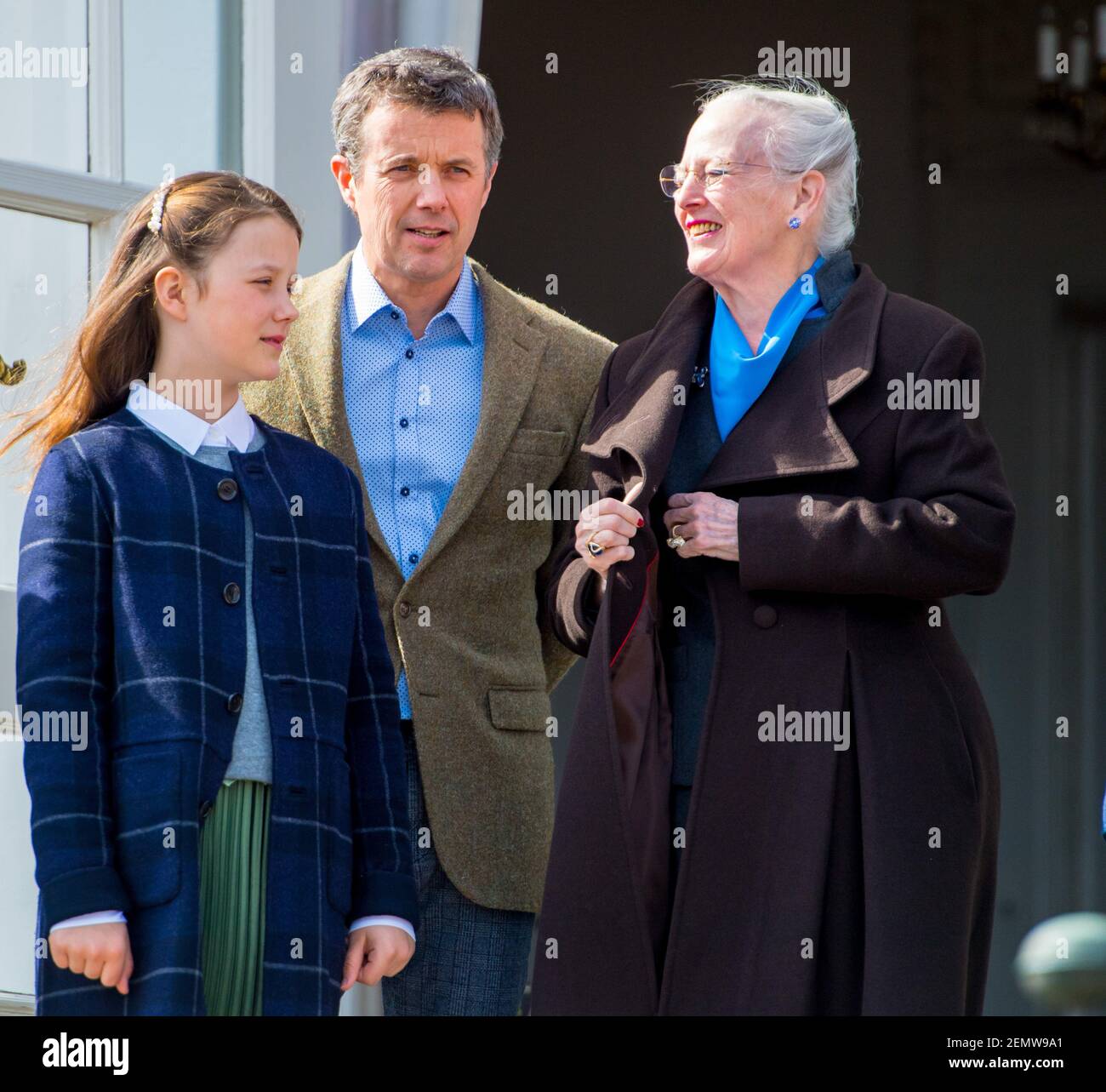 Queen Margarethe of Denmark, Crown Prince Frederik with Princess ...