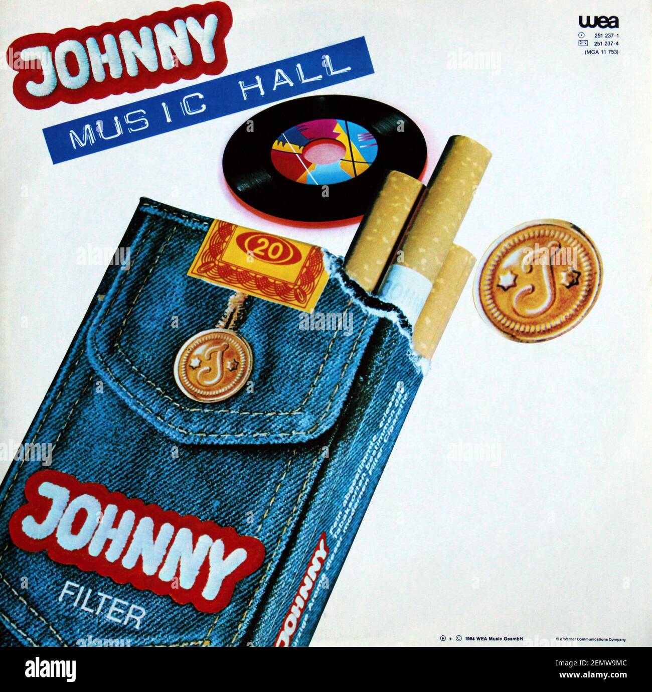 Johnny Music Hall, Various artists: 1984. compilation LP inner sleeve 1 ...