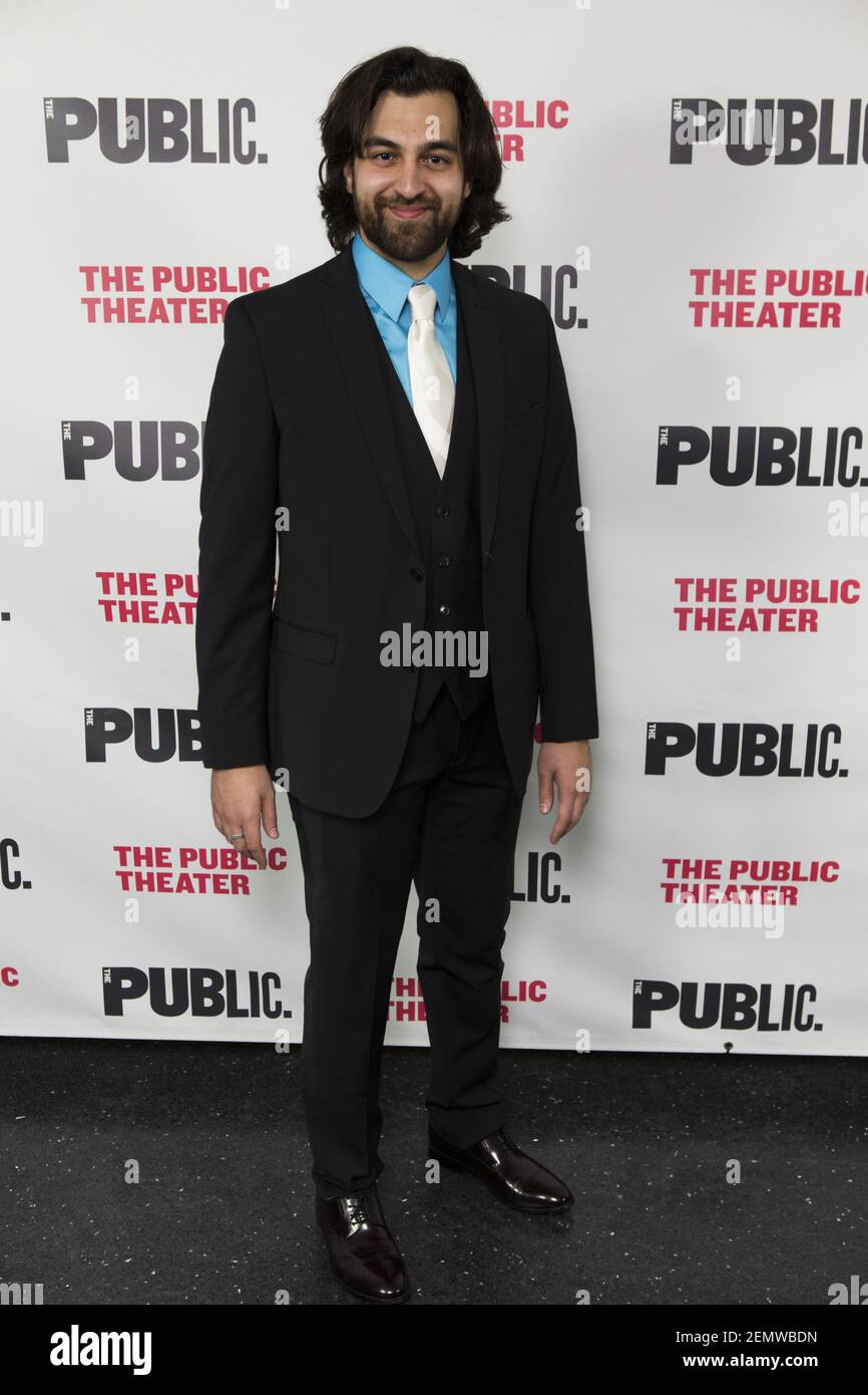 Alan Mendez attending the opening night of the Public Theaters ...