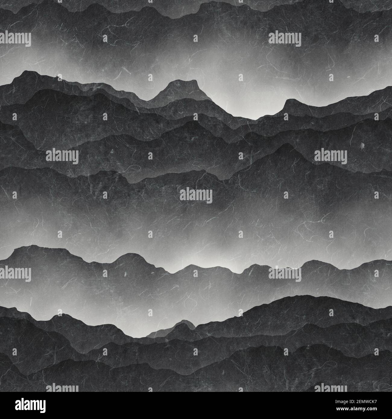 Seamless gray mountains fading into fog print Stock Photo - Alamy