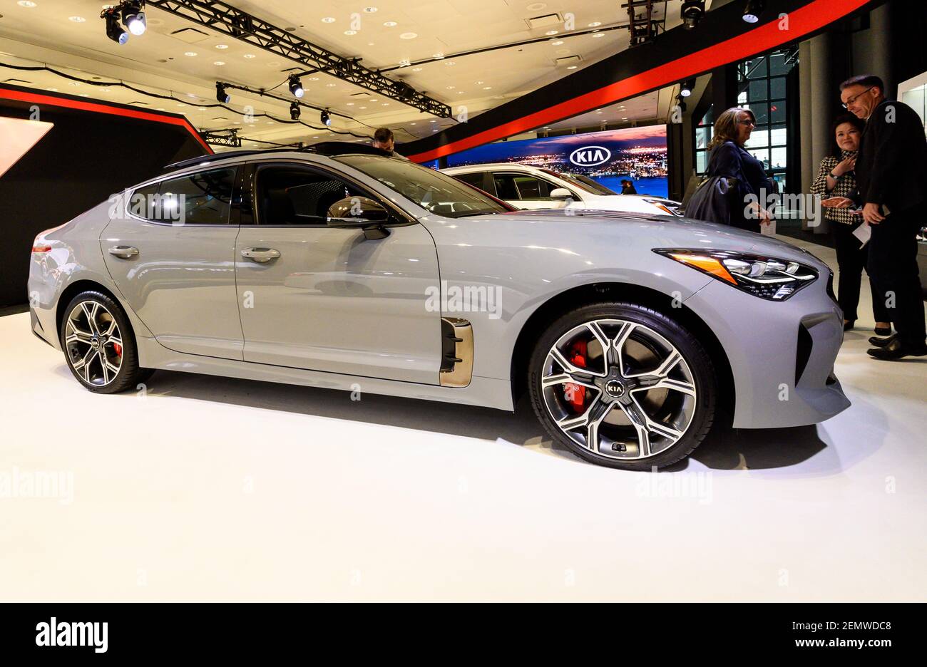 Kia Stinger GT seen at the New York International Auto Show at the ...