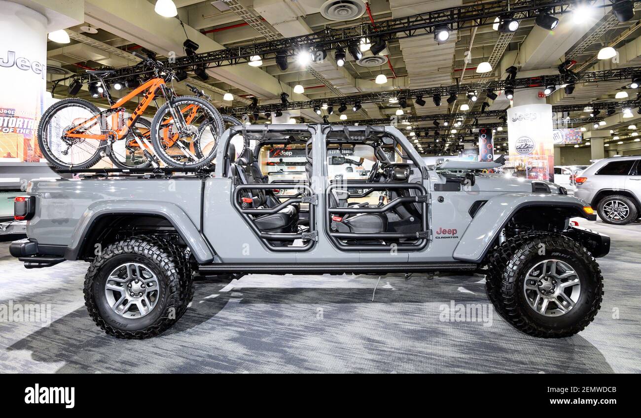 Jeep Gladiator Rubicon seen at the New York International Auto Show at ...