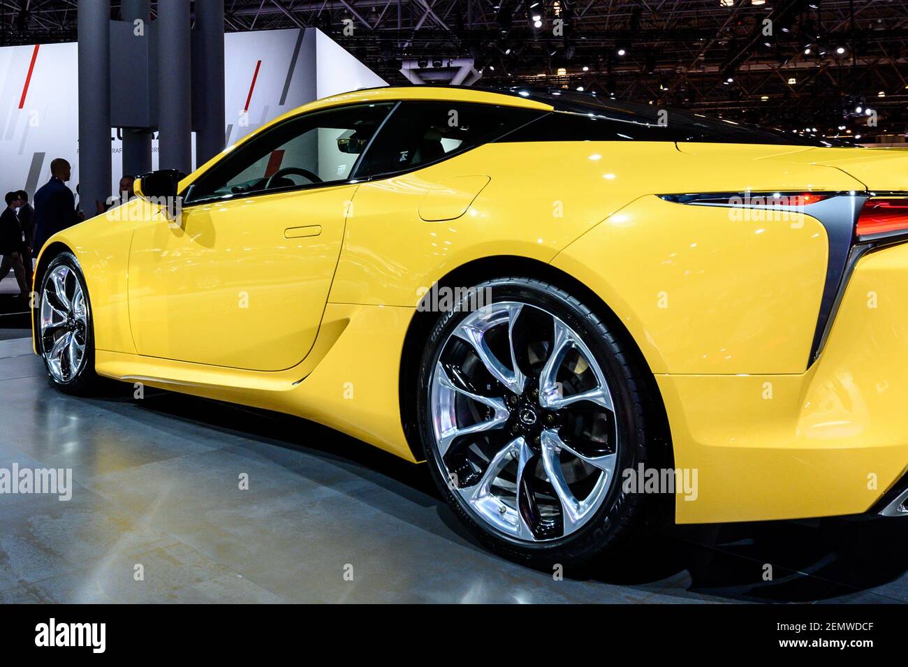 Lexus LC500 seen at the New York International Auto Show at the Jacob K. Javits Convention ...
