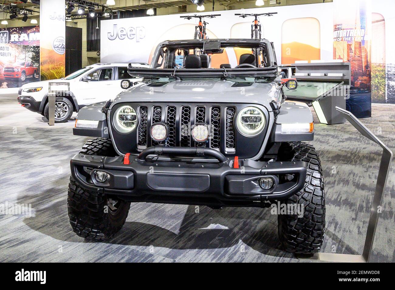 Jeep Gladiator Rubicon seen at the New York International Auto Show at ...