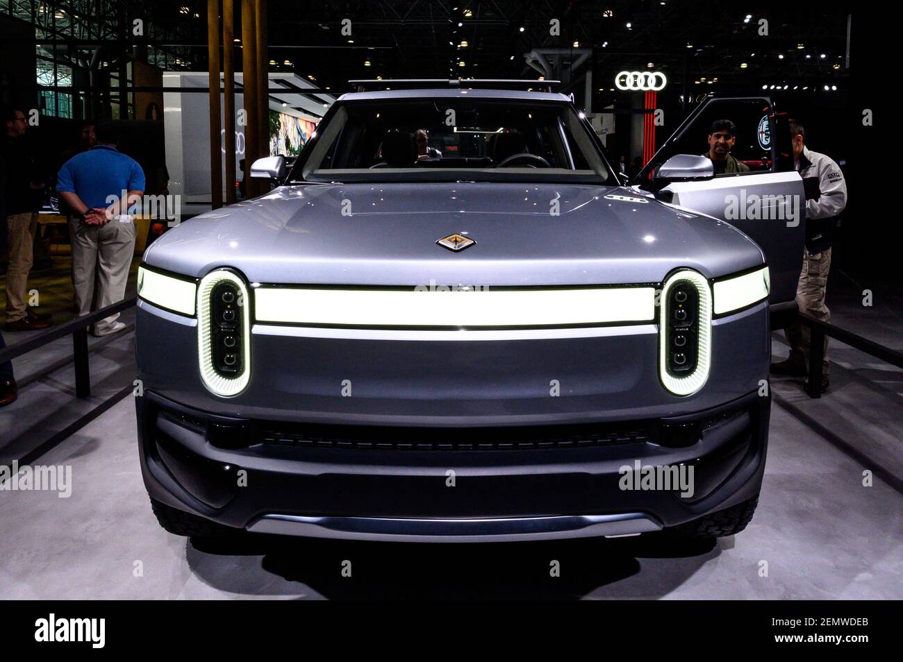 Rivian R1T seen at the New York International Auto Show at the Jacob K ...