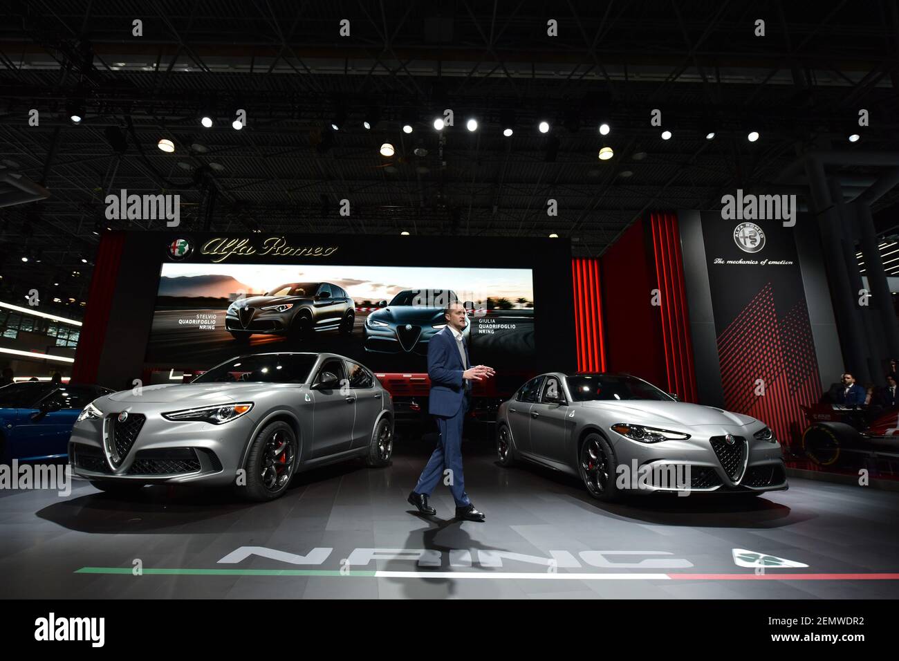 Bob Broderdorf, Director of Alfa Romeo North America, unveils the 2019 ...