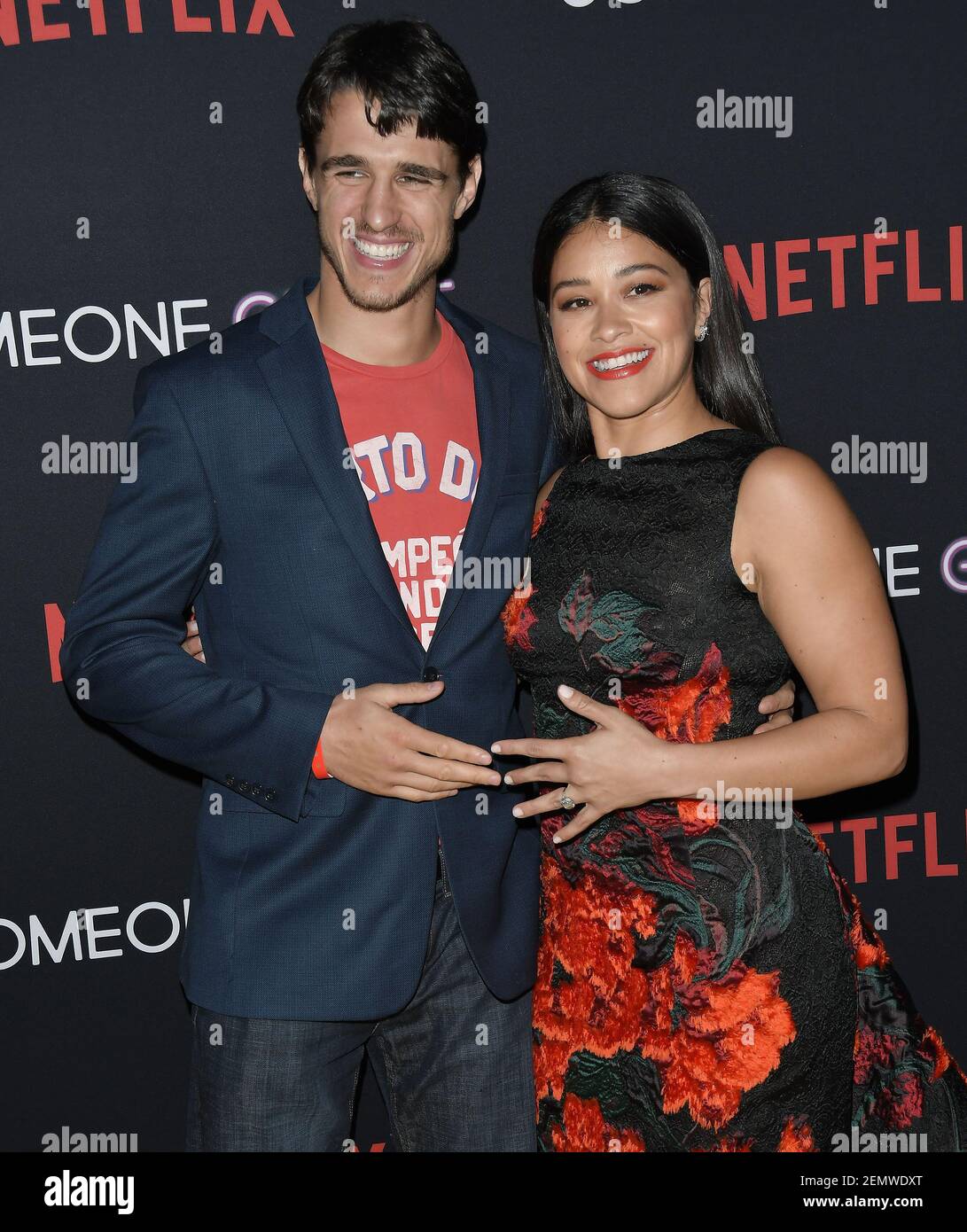 (L-R) Joe LoCicero and Gina Rodriguez at Netflix's "Someone Great ...
