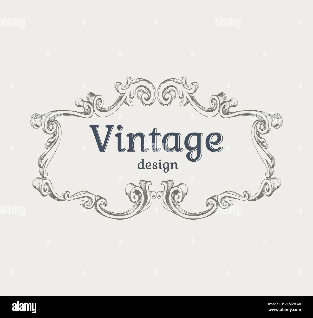 Vintage frame template Vector Illustration Template Stock Vector Image ...