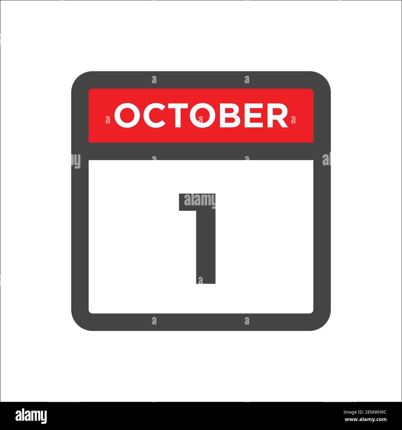 October 1 calendar icon - day of month Stock Vector Image & Art - Alamy