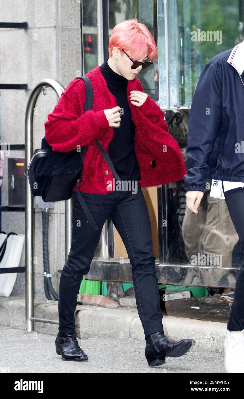 South Korean K-Pop boys band BTS (Bangtan Boys), arrived photocall for ...