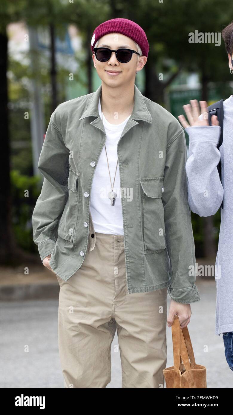 South Korean K-Pop boys band BTS (Bangtan Boys), arrived photocall for ...