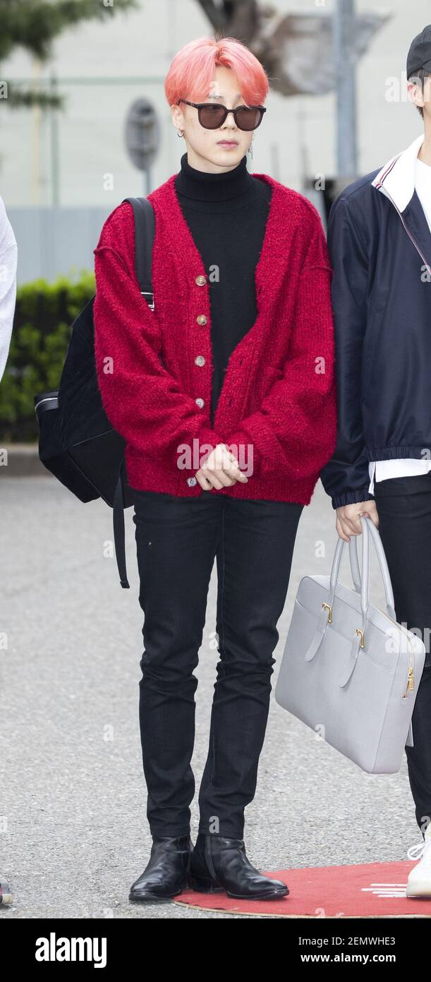 South Korean K-Pop boys band BTS (Bangtan Boys), arrived photocall for ...