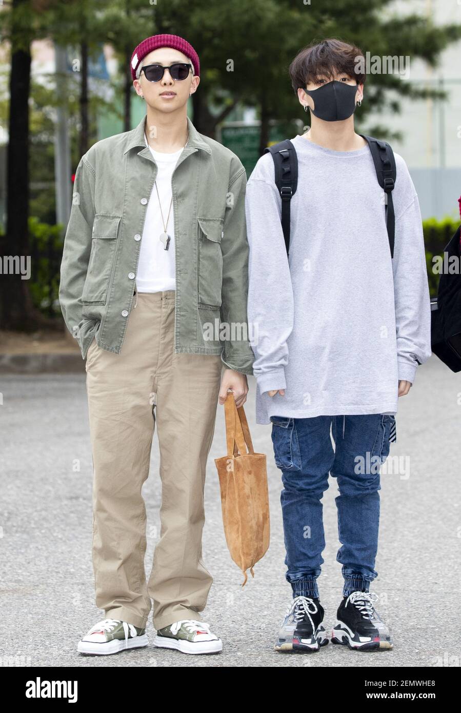 South Korean K-Pop boys band BTS (Bangtan Boys), arrived photocall for ...