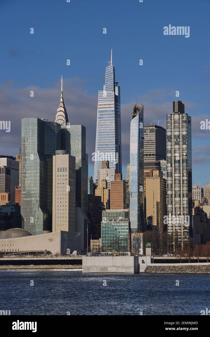 Panoramic view of Midtown Manhattan from the Queens waterfront Stock ...