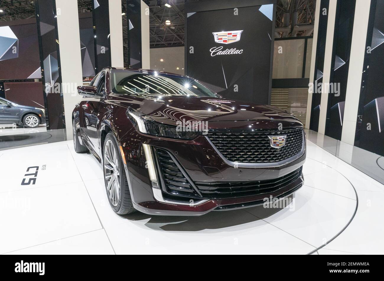 Cadillac CT5 on display at Cadillac Company stand at 2019 New York ...