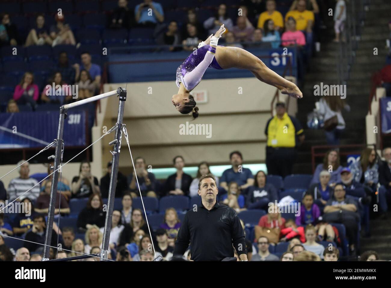 April 19, 2019: LSU gymnast Sarah Finnegan competes during the 2019 ...