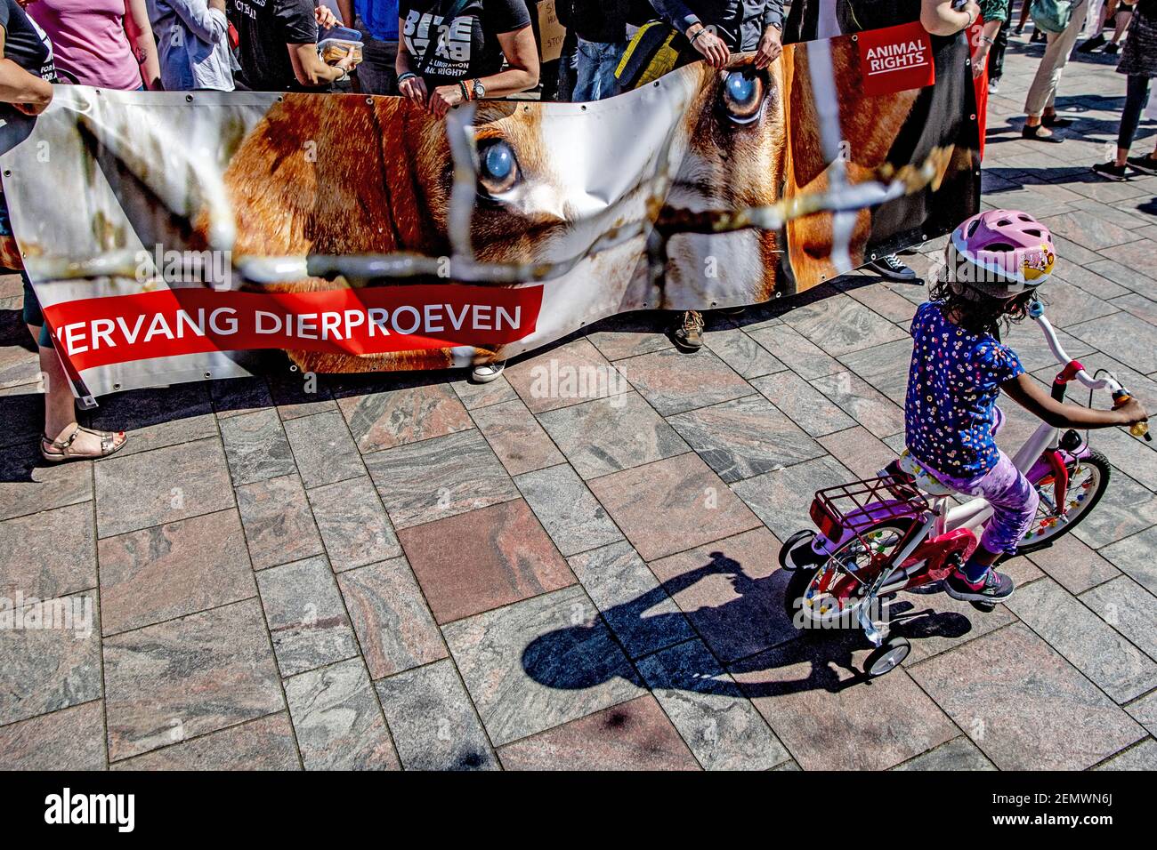 March against animal testing in Rotterdam, The Netherlands on Apr. 20 ...