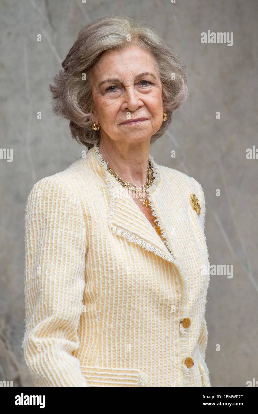 Former Queen Sofia of Spain during the Easter Mass 2019 at the ...