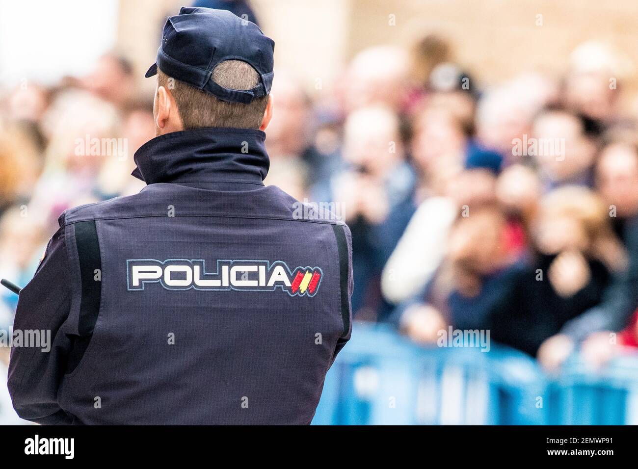 Spanish police (policia) during the Easter Mass 2019 at the Cathedral ...